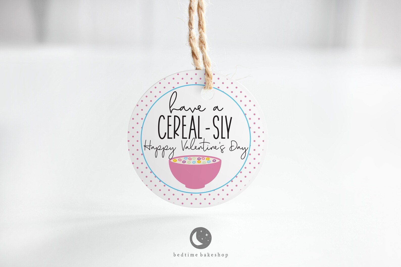 Printable Valentine's Day Have a Cereal-sly Happy Valentine's Pink ...