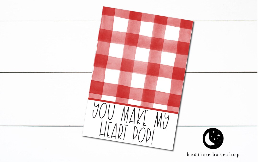 Printable Mini Cookie Card - 3.5" X 5" Happy Valentine's Day You Make ...