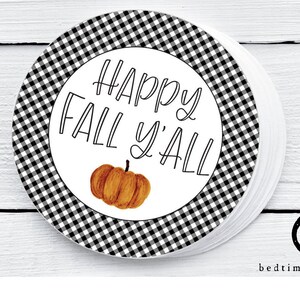 Printable Happy Fall Y'all 2" Cookie Tags- Fall Cupcake Toppers ...