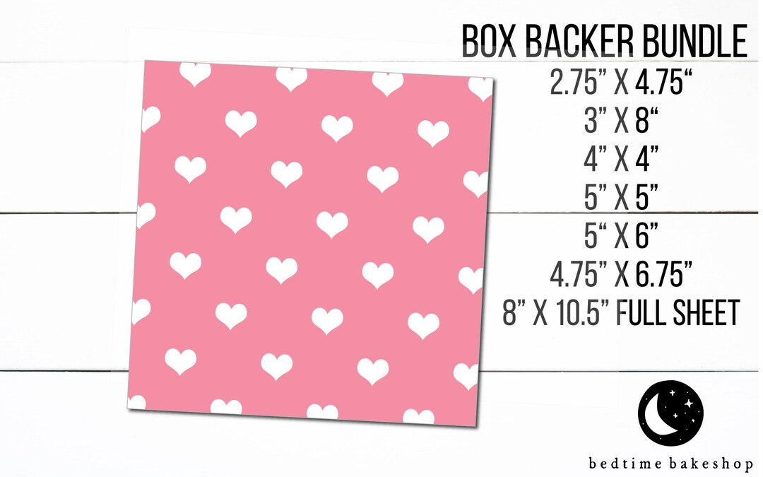 Printable Valentine's Day Bundle of Box Backers 7 Different Sizes ...