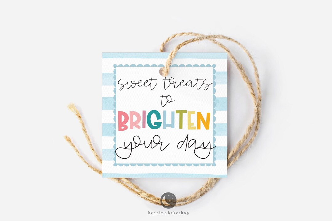 Printable Cookie Tag: Sweet Treats Summer Gift (digital Download) - Etsy