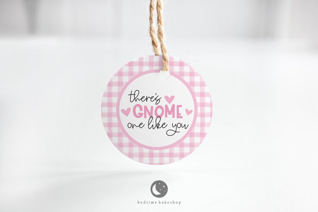 Printable Valentine's Day Cookie Tag There's Gnome One Like You Cookie ...