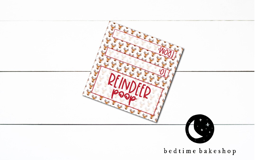 Reindeer Poop to From: Printable Treat Bag Toppers- Christmas Tags ...