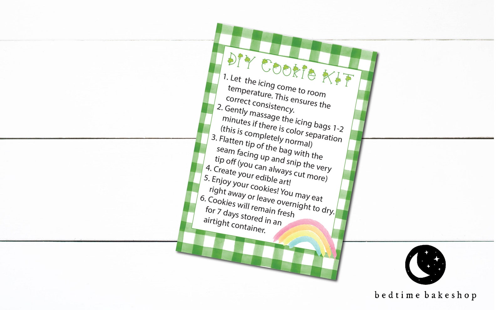 Printable Saint Patrick's Day DIY Cookie Kit Instruction | Etsy