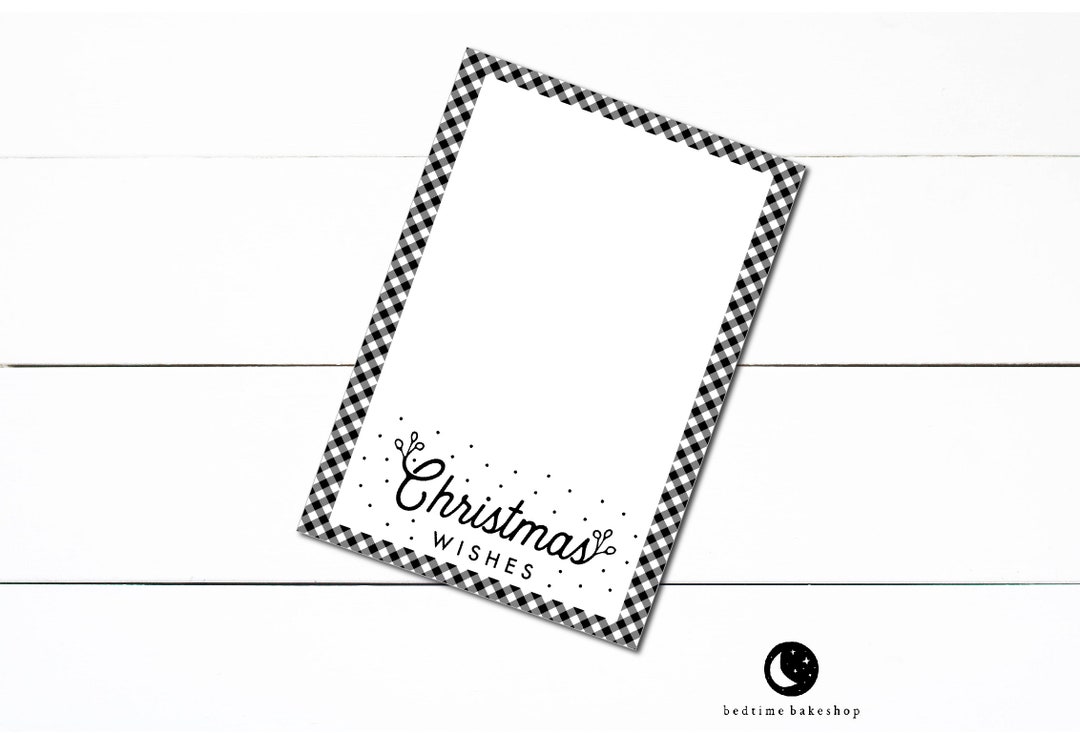 Printable Christmas Wishes 3.5 X 5 Mini Cookie Card Christmas Printable ...