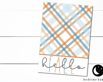 Happy Fall Printable Cookie Card 3x 6 Fall - Etsy