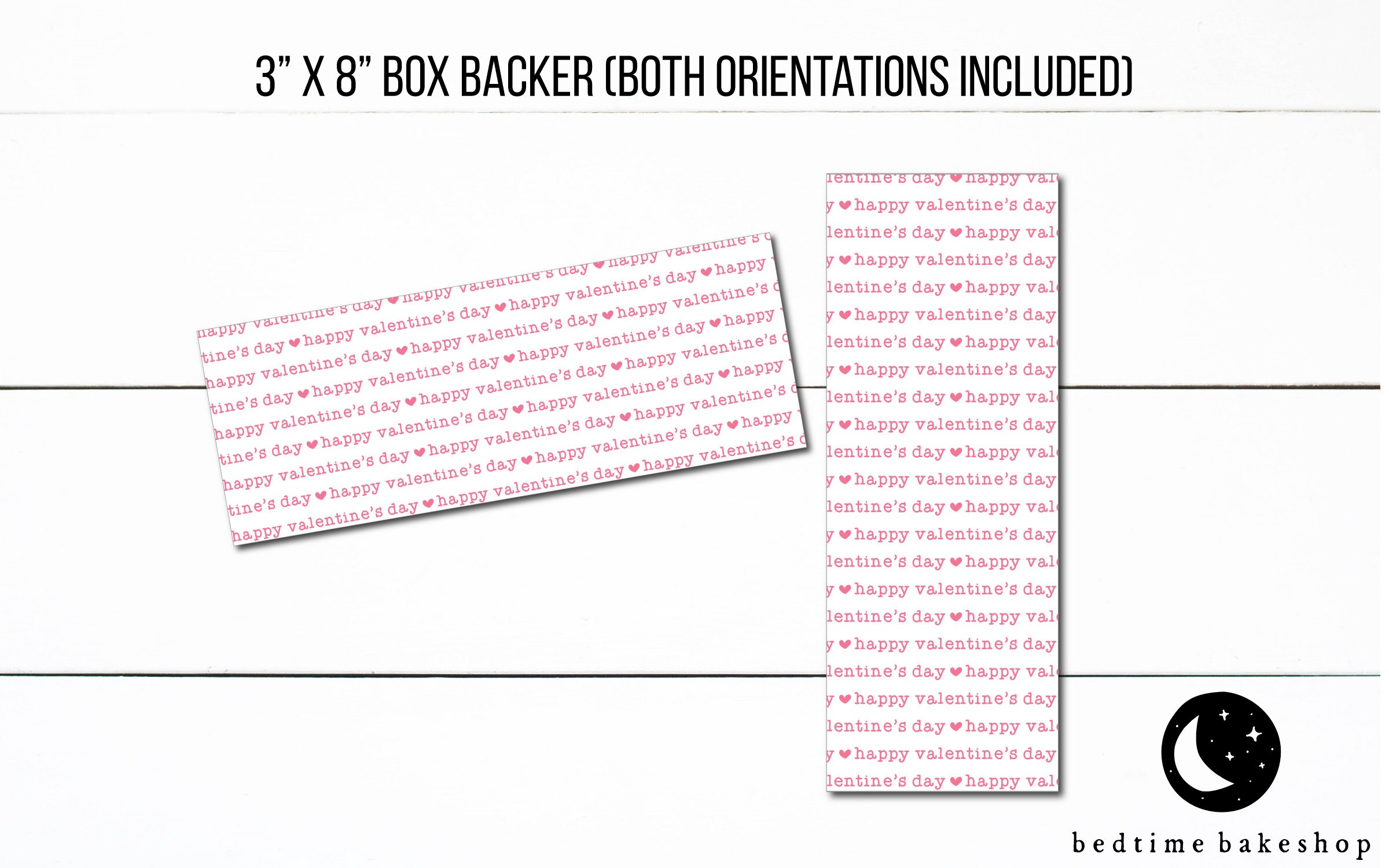 Printable 3"x8" Cookie Box Packaging Background Pink Typewriter Text ...