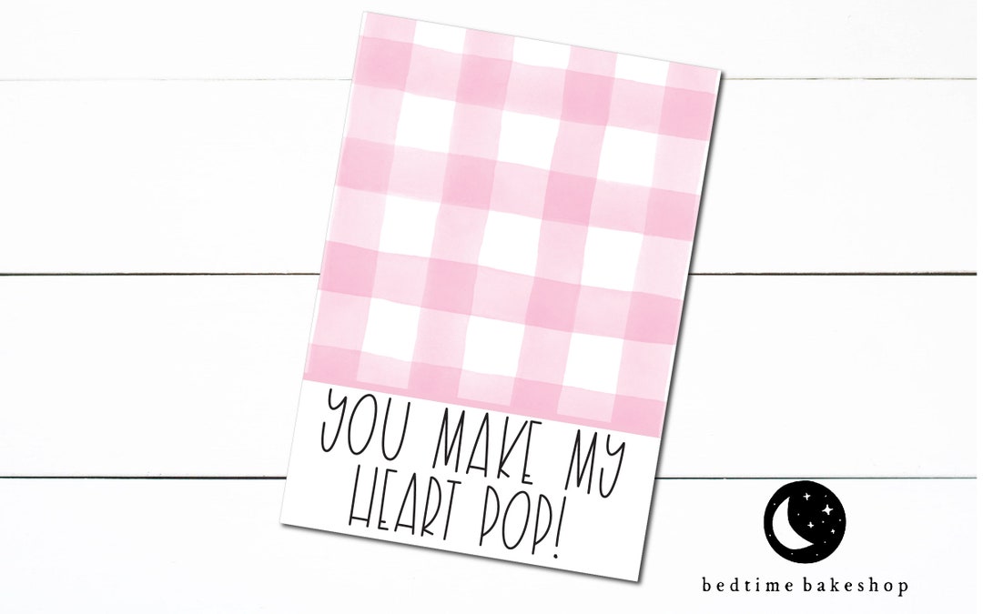 Printable Mini Cookie Card 3.5 X 5 Happy Valentine's Day You Make My ...