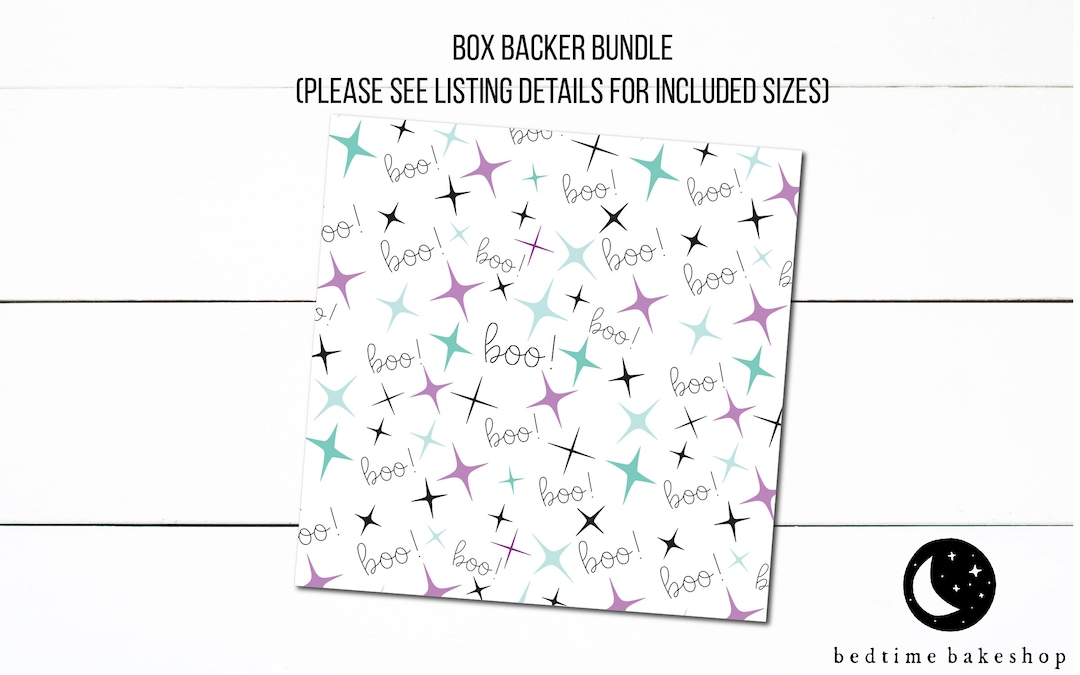 Printable Bundle of Box Backers Cookie Box Packaging Background ...