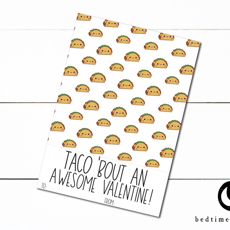 Taco Valentine Card - Etsy