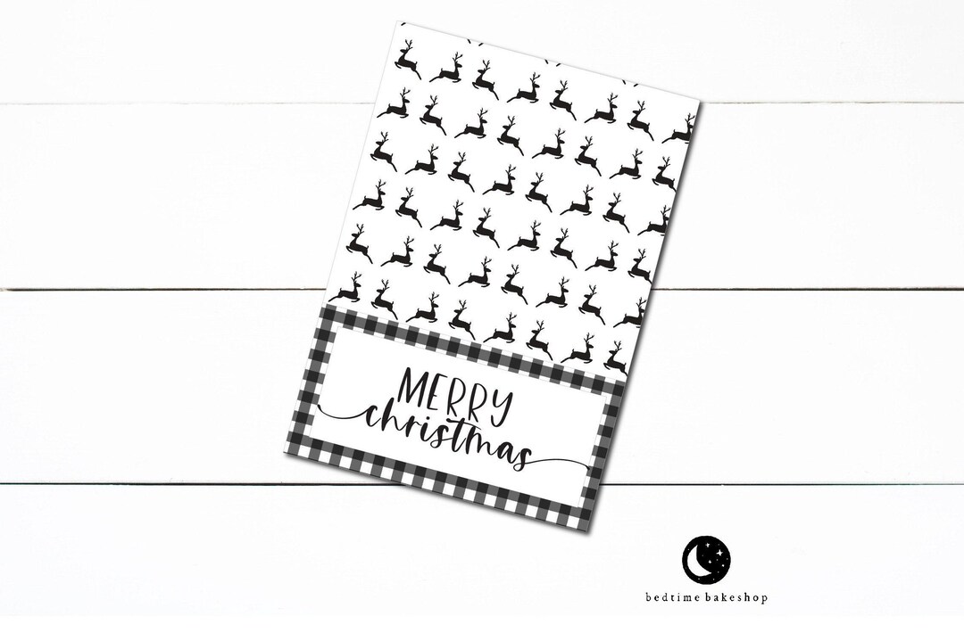 Printable Mini Cookie Card 3.5 X 5 Black and - Etsy