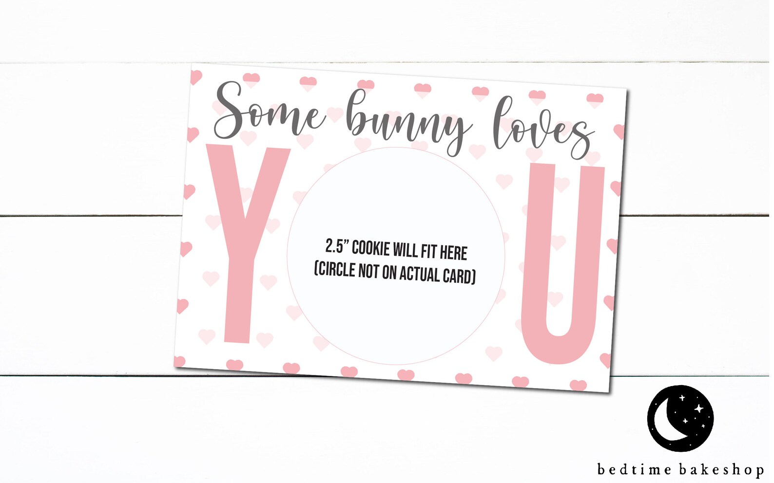 Printable Mini Cookie Card - 5" X 3.5" Happy Easter Some Bunny Loves ...