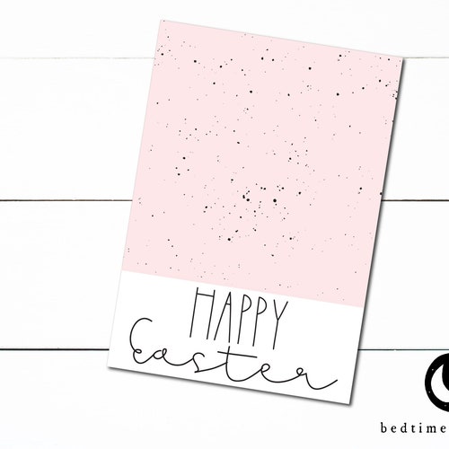 Printable Mini Cookie Card 3.5 X 5 Happy Easter - Etsy