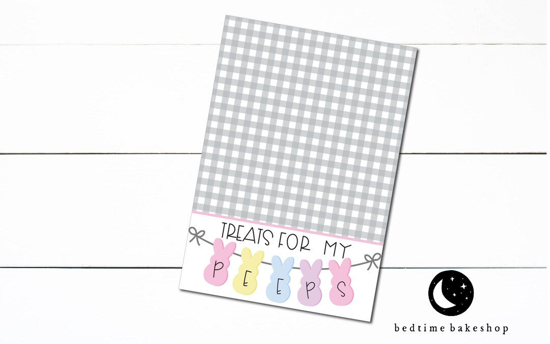 Printable Mini Cookie Card - 3.5" X 5" Happy Easter Treats for My Egg ...