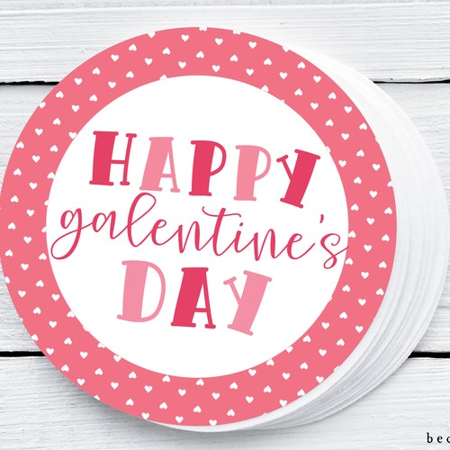 Printable Valentine's Day Cookie Tags Happy | Etsy