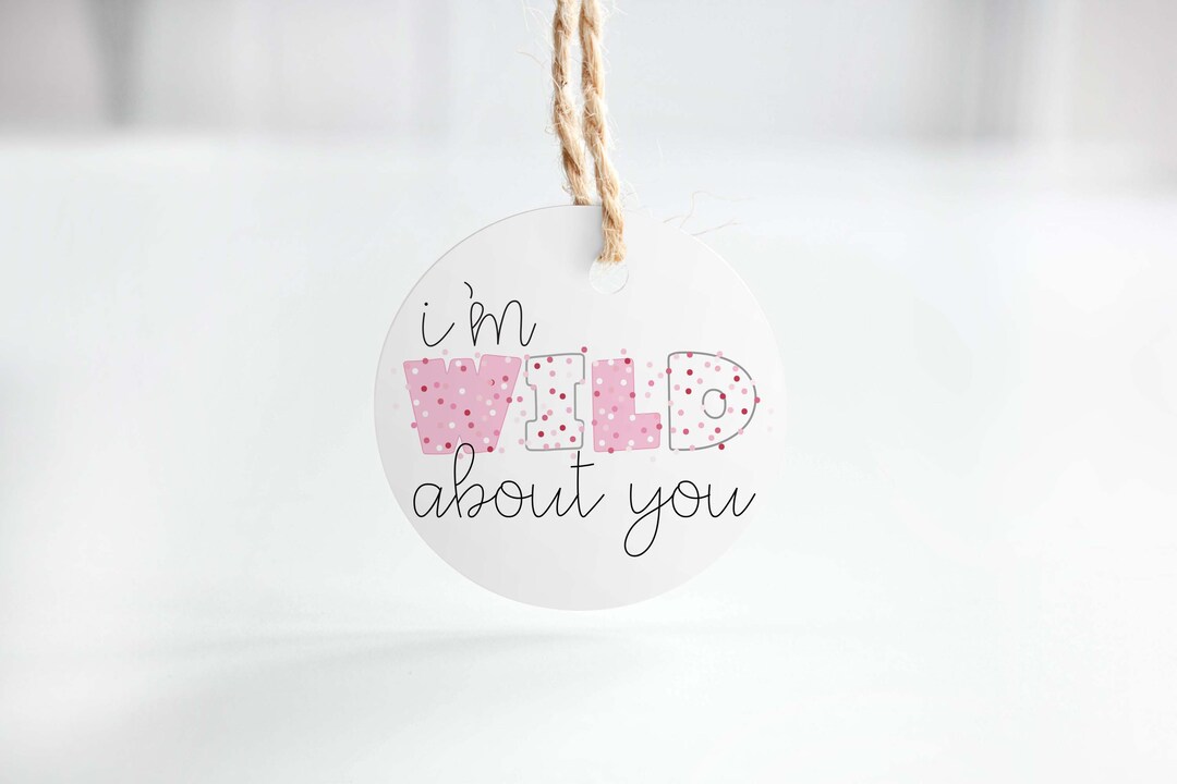 2" Printable Valentine's Day Cookie Tags - I'm Wild About You Happy ...