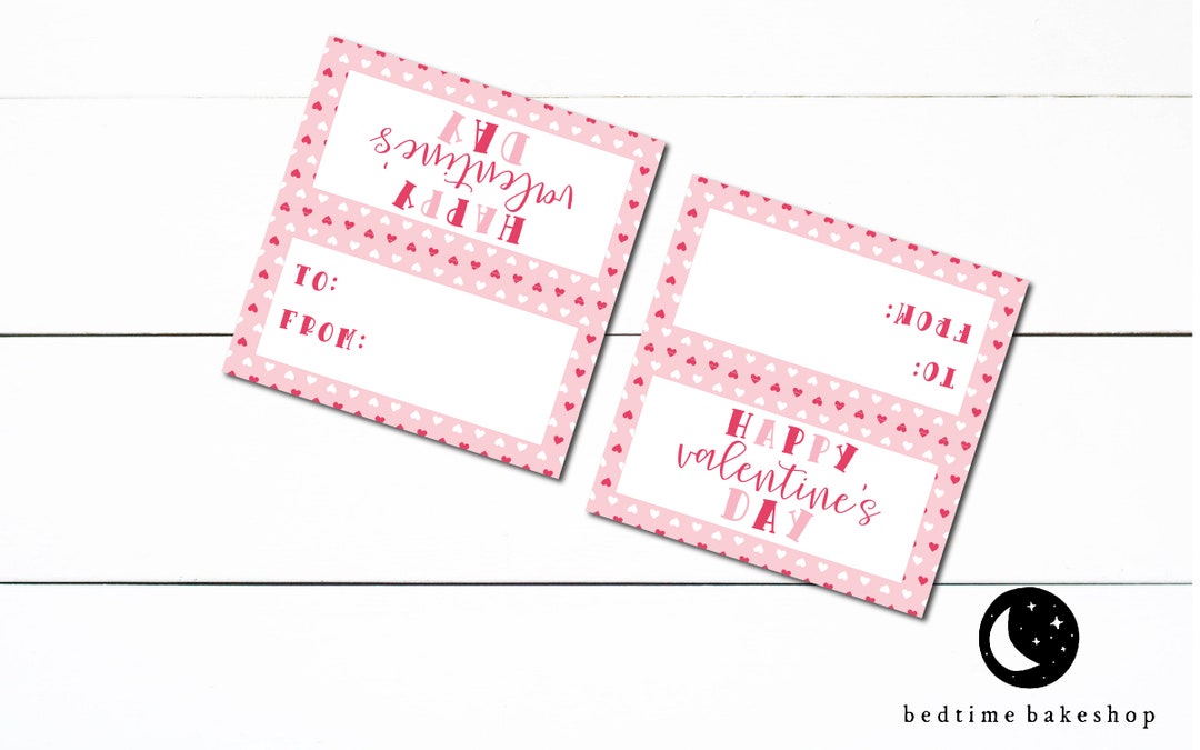 EDITABLE Happy Valentine's Day Treat Topper to From: Printable Treat ...