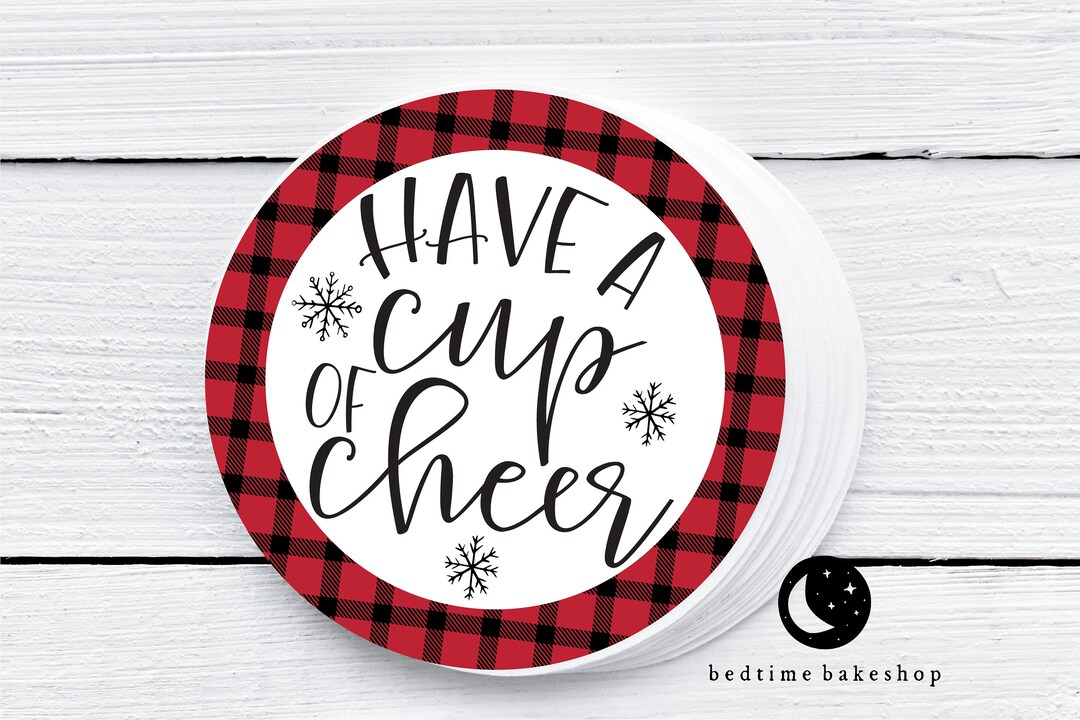 Printable 2 Christmas Cookie Tag Merry Christmas Have a Cup of Cheer ...