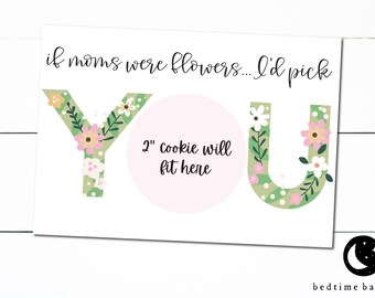Printable Mini Cookie Card happy Mother's Day - Etsy