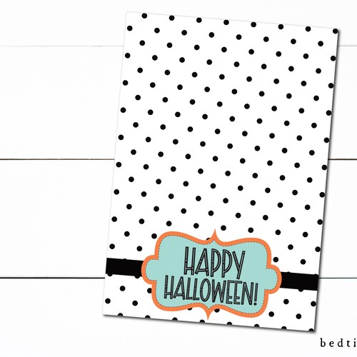 Printable Cookie Card Happy Halloween Pink Spiders 3.5 - Etsy