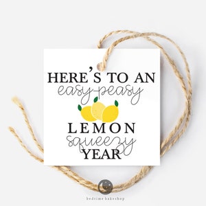 Printable 2" Square Cookie Tag Welcome Back Easy Peasy Lemon Squeezy ...