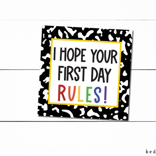 Back to School Cookie Tags School Cookie Tag First Day of - Etsy