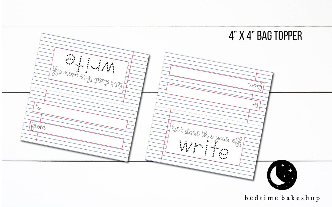 4" Let's Start This Year off Write Printable Back to School Pencil ...