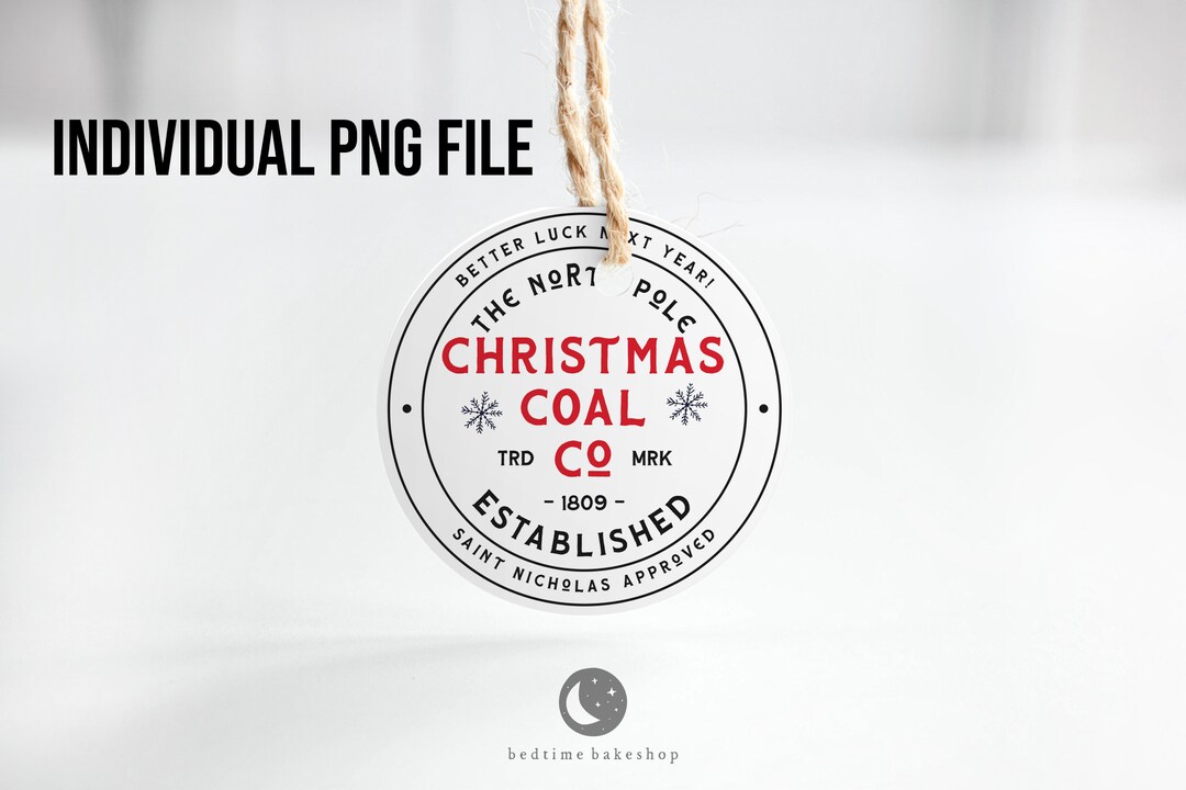 Christmas Cookie Tag - Merry Christmas Coal Company Coal Cookies Tag ...