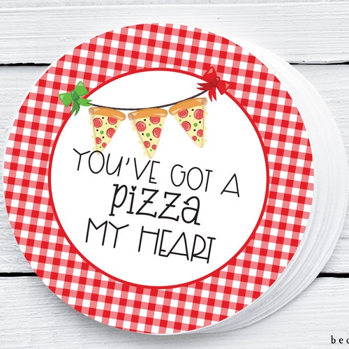 You Have A Pizza My Heart Valentine's Day Printable Tags - Etsy