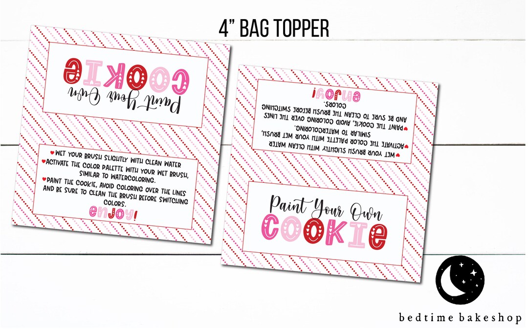 Printable 4 Happy Valentine's Day PYO Cookie Treat Bag Topper Printable ...