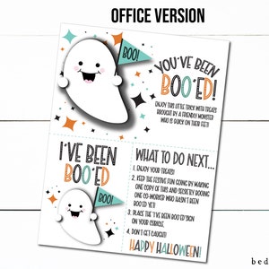 Printable OFFICE Version You've Been Boo'ed Instructions Mint Orange ...