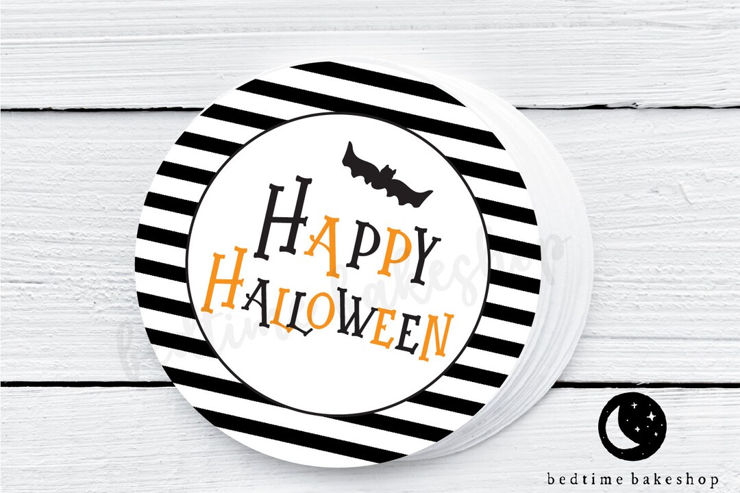 Printable Happy Halloween 2" Cookie Tags- Halloween Cupcake Toppers ...