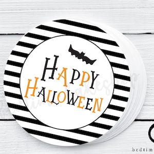 Printable Happy Halloween 2" Cookie Tags- Halloween Cupcake Toppers ...