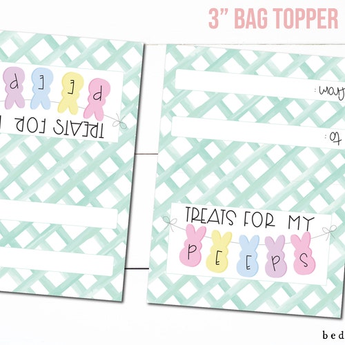 Instant Download Treats for My Peeps Bag Topper Printable - Etsy