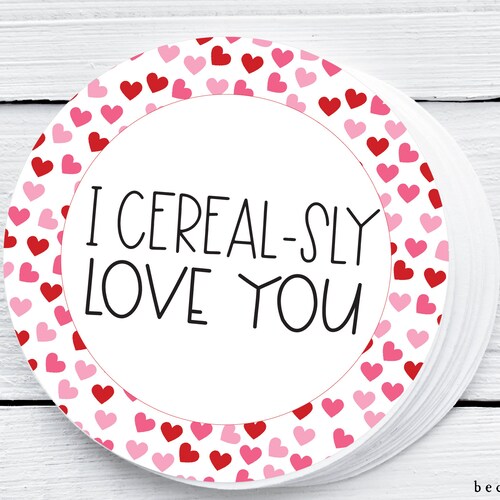Printable Valentine's Day Cookie Tags Happy - Etsy