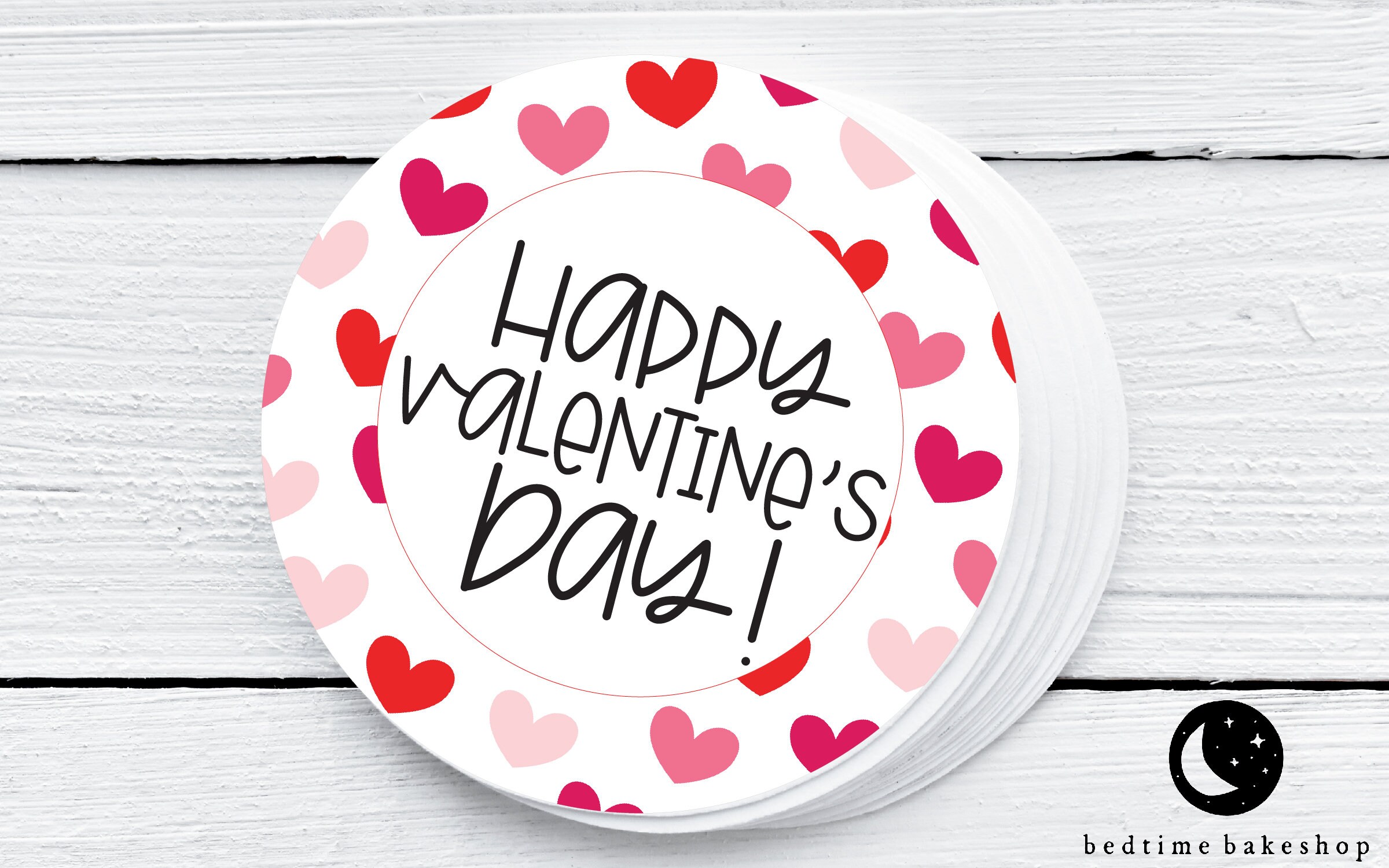 Printable Valentine's Day Cookie Tags Happy - Etsy