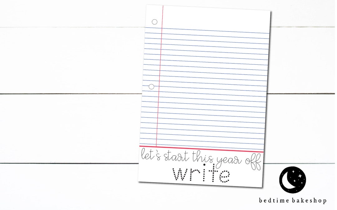 Printable Back to School Cookie Card Let's Start This Year off Write ...