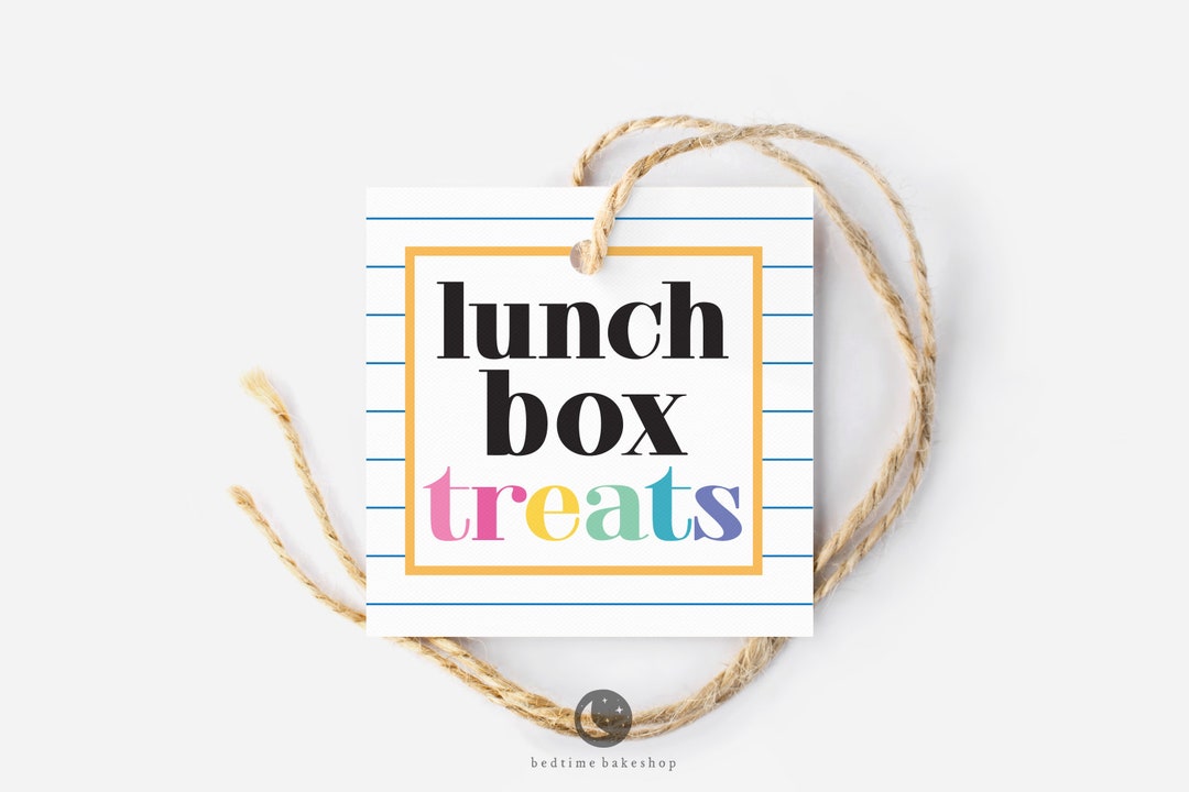 Printable Cookie Tag: Welcome Back Lunch Box Treats (digital Download ...