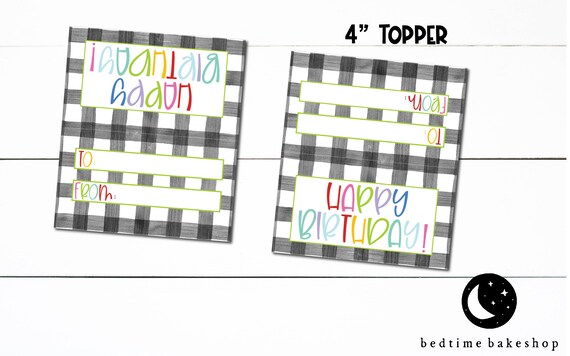 4 Happy Birthday Treat Topper Printable Treat Bag | Etsy