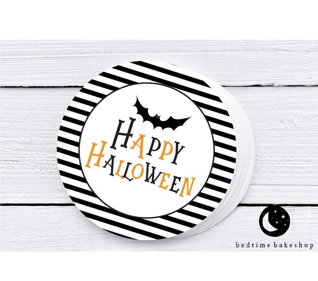 Printable Happy Halloween 2" Cookie Tags- Halloween Cupcake Toppers ...