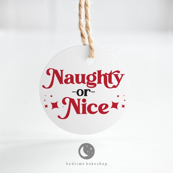 Naughty or Nice Tags - Etsy