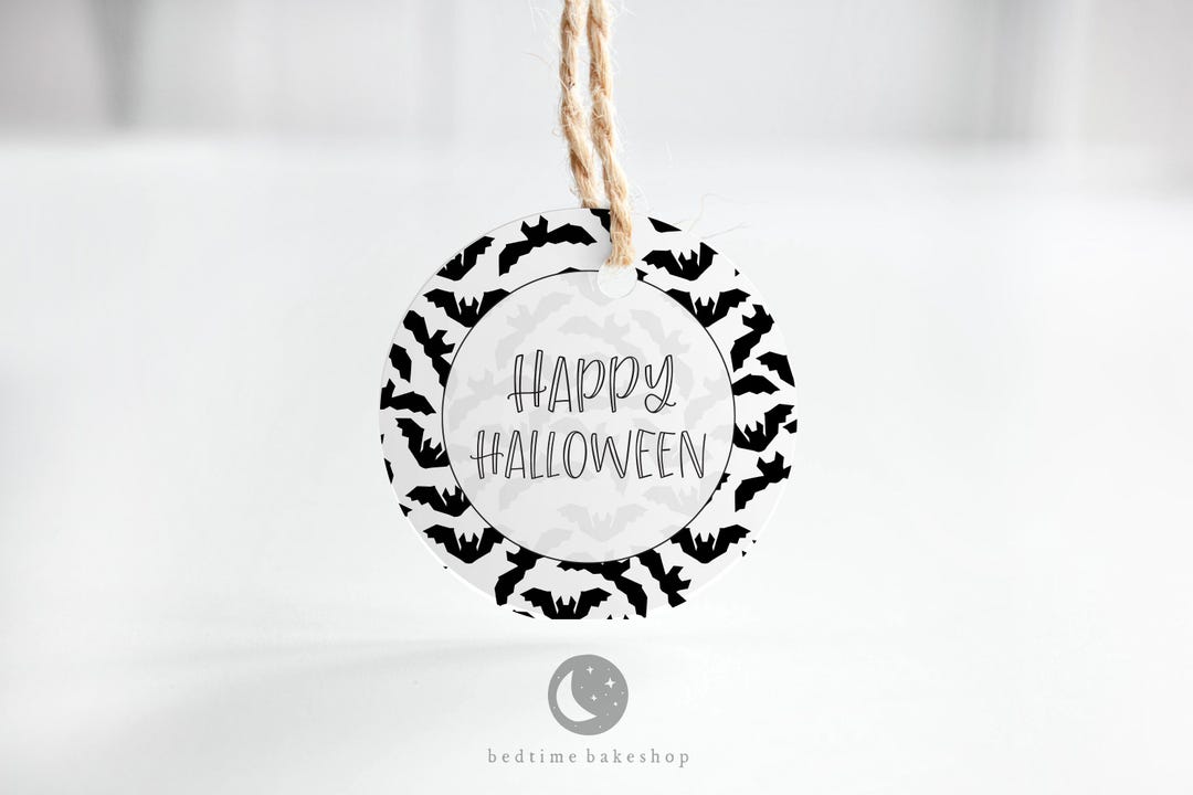 Printable Happy Halloween 2" Cookie Tags- Halloween Cupcake Toppers ...