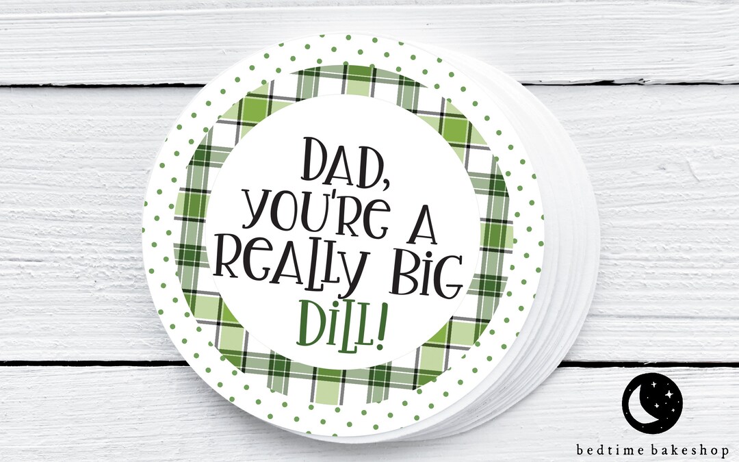 Printable Cookie Tag 2 Round Tag Happy Father's Day Dad, You're a ...