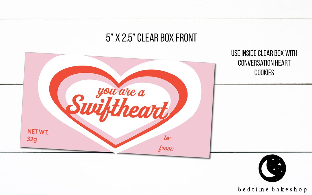 Printable Clear Box Front 5 X 2.5 Happy Valentine's Day You Are a ...
