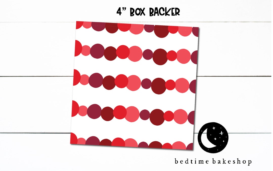 Printable 4"x4" Cookie Box Packaging Background Christmas Merry and ...
