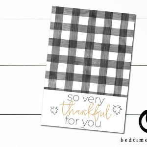 Printable Thanksgiving Cookie Card - 3.5" X 5" Mini Cookie Card- so ...