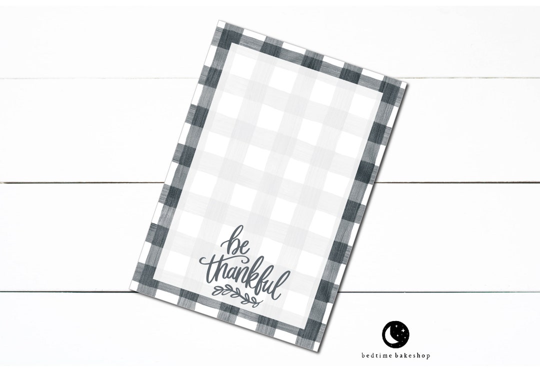 Printable Happy Thanksgiving Cookie Card Be Thankful 3.5 X 5 Mini ...