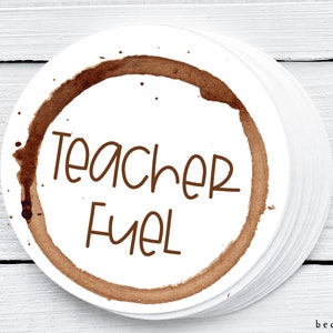 Printable Teacher Fuel Cookie Tag Teacher Appreciation Coffee Ring ...