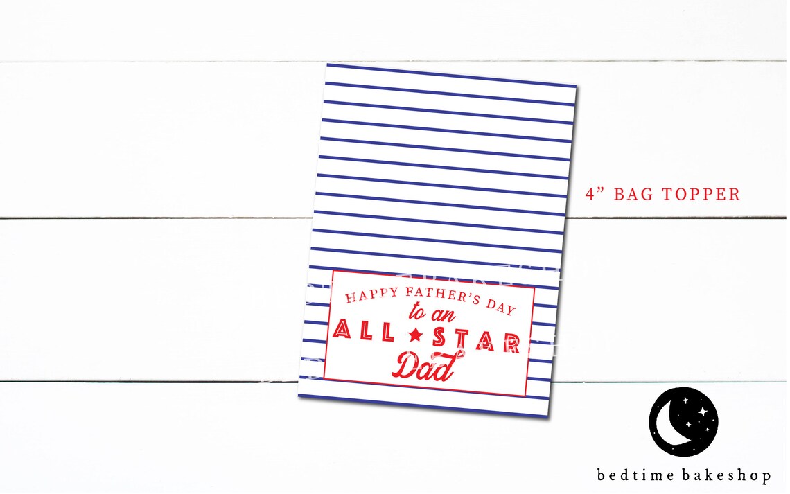 4 Happy Father's Day All Star Dad Sports Treat | Etsy