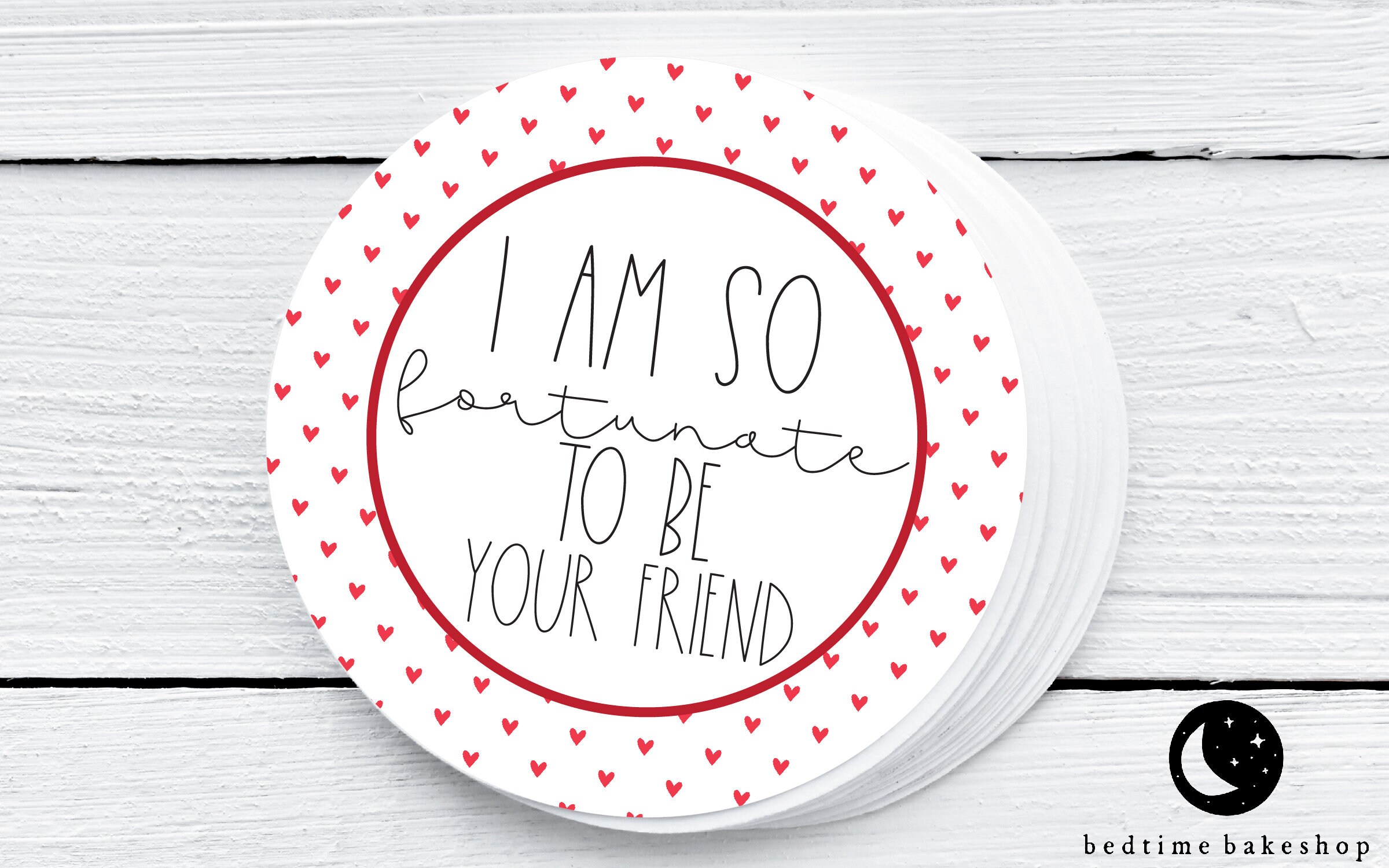 Printable Valentine's Day Cookie Tag Happy Valentine's Day Fortune ...
